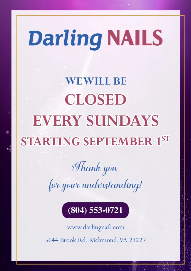 Nail Salon 23227 Darling Nails of Richmond VA 23227 Manicure Spa Pedicure Acrylic Nails Additional Services Waxing